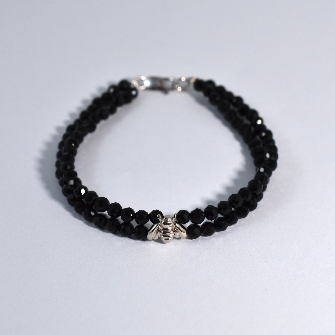 idar 'Baby Bee' Gemstone Bead Bracelet - Onyx