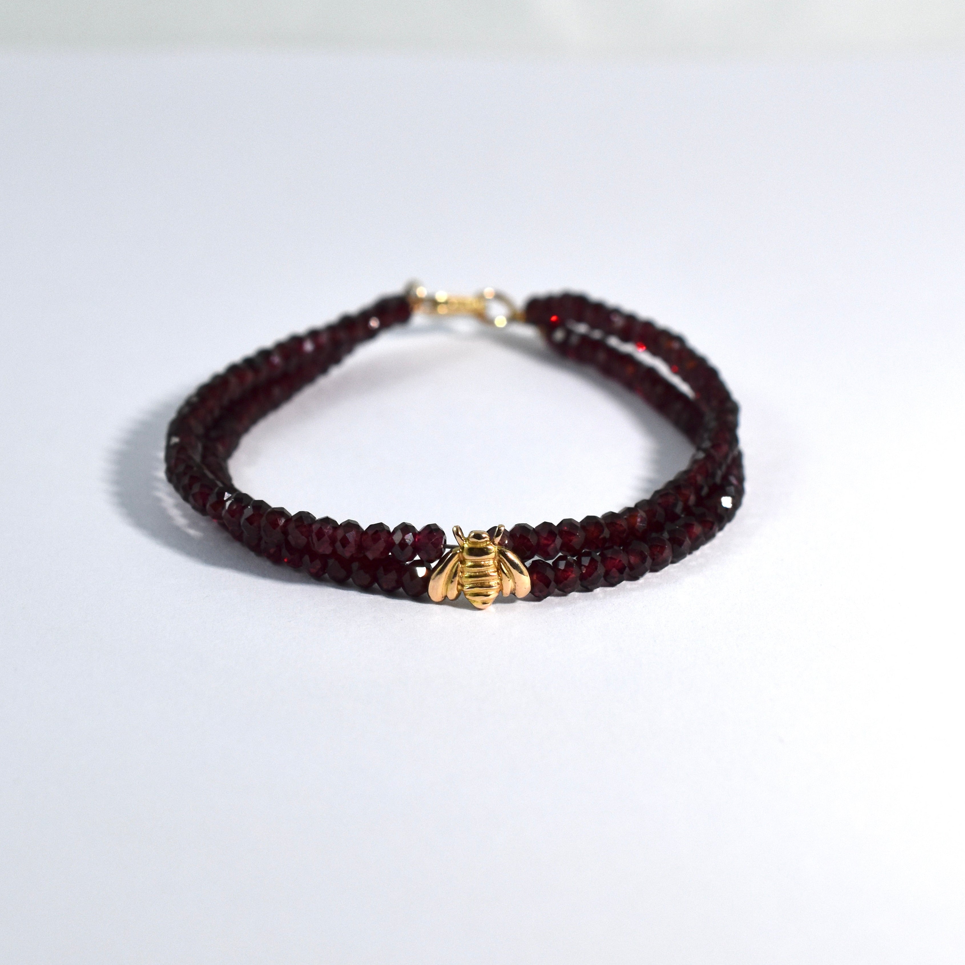 idar 'Baby Bee' Gemstone Bead Bracelet - Garnet